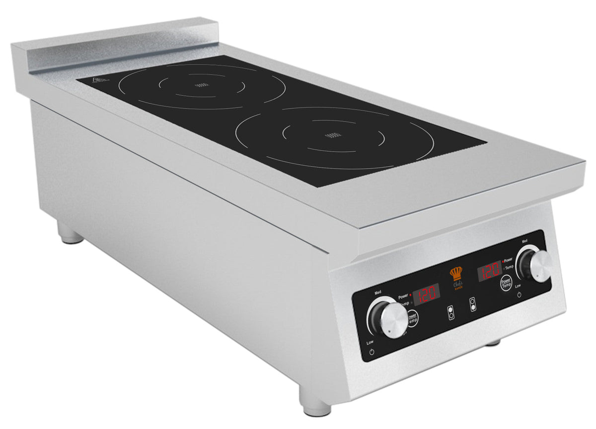 Chefsrange BE70IH2-5 70 Line Counter top 2 Ring Induction hob - 2 x 5k ...