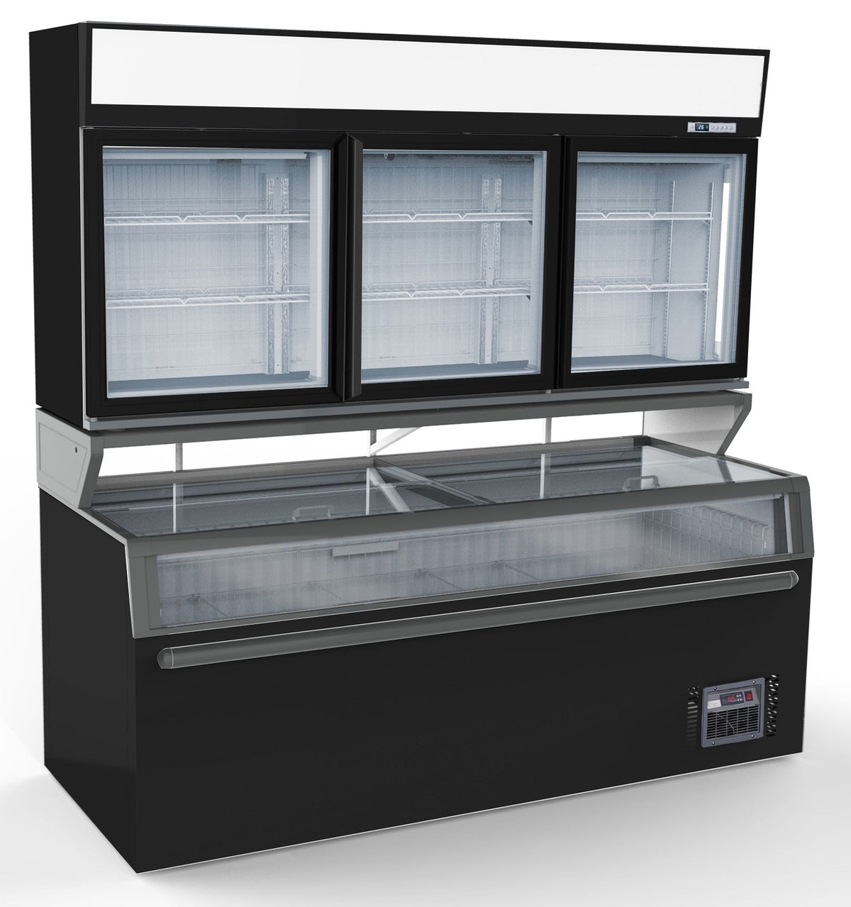 CombiSteel 7455.2535 Wall Mounted 3 Door Freezer With Chest Freezer ...