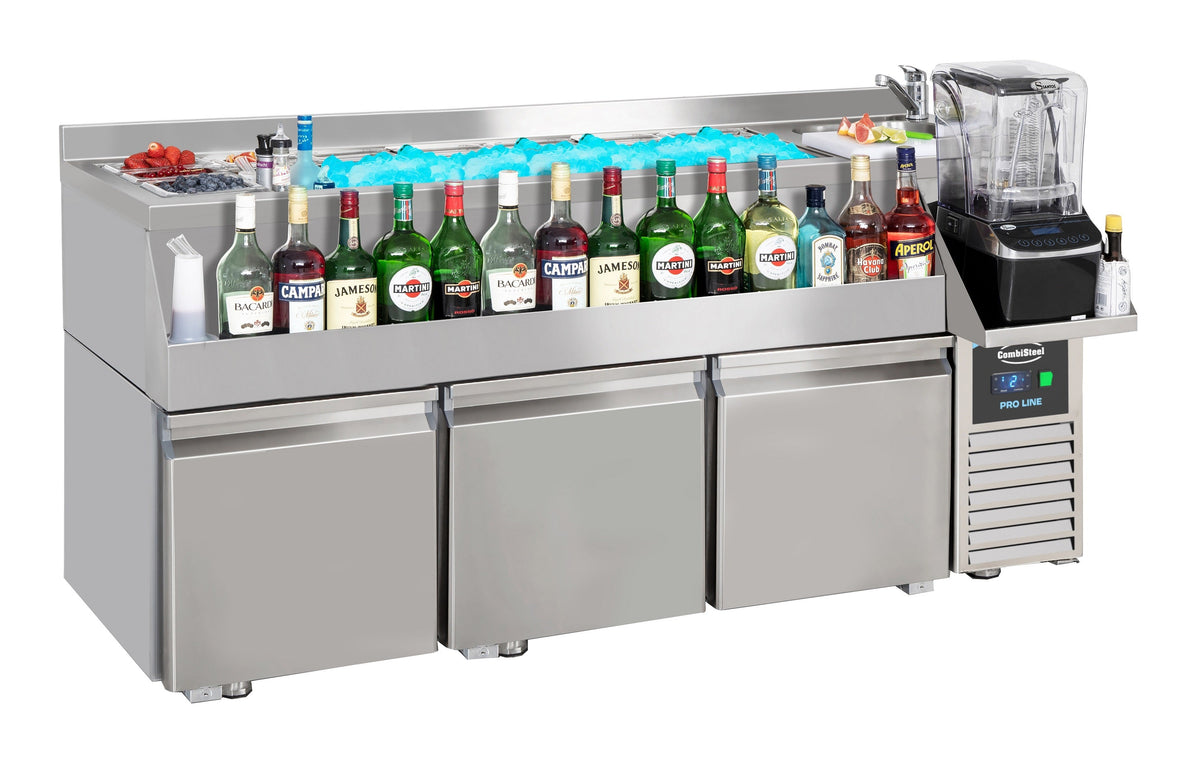 Combisteel Refrigerated Counter 3 Doors With Cocktail Bar Station ...