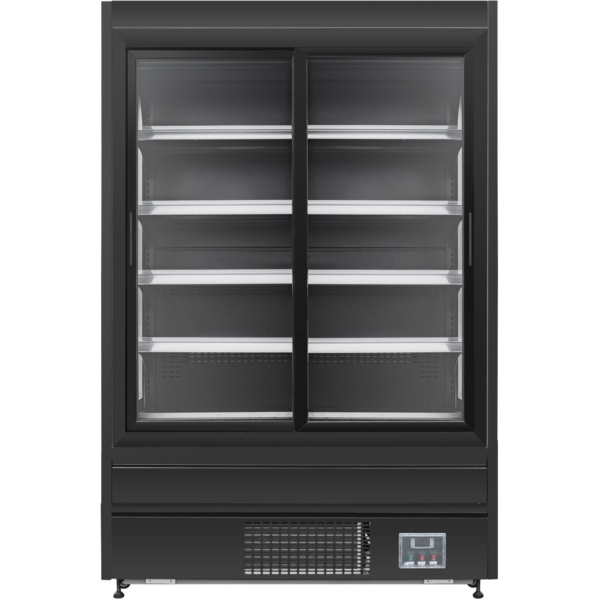 Wall Cabinet Multi Deck Refrigerator Double Sliding Door Black 1520x80 ...