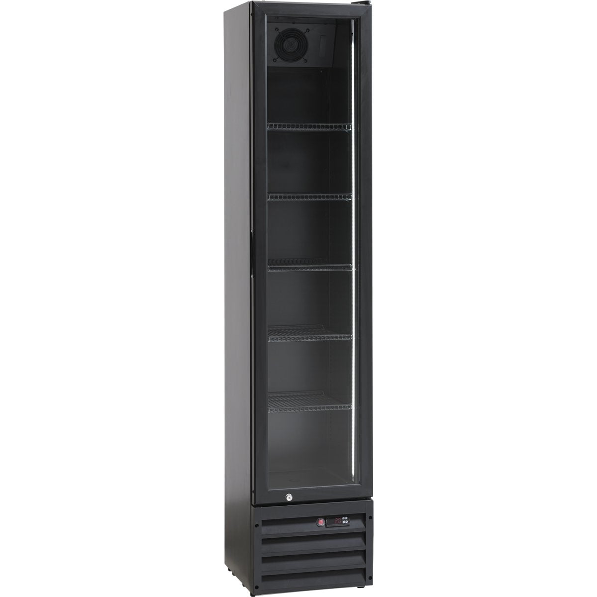 B Grade Commercial Display Refrigerator With Glass Door 220 Litres Bla ...