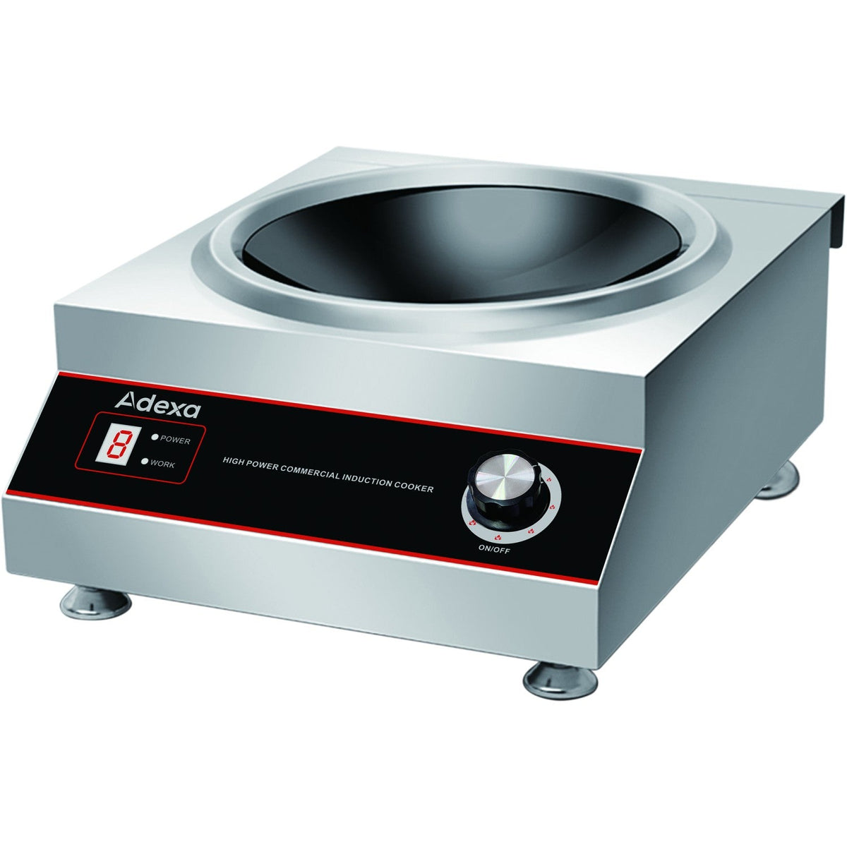 Commercial Wok Induction Cooker 2800 W Knob Control | C08 Da — Canmac ...
