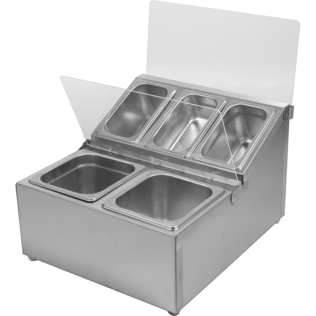 B GRADE Commercial Condiment Holder including 2xGN1/6-100mm & 3xGN1/9 ...