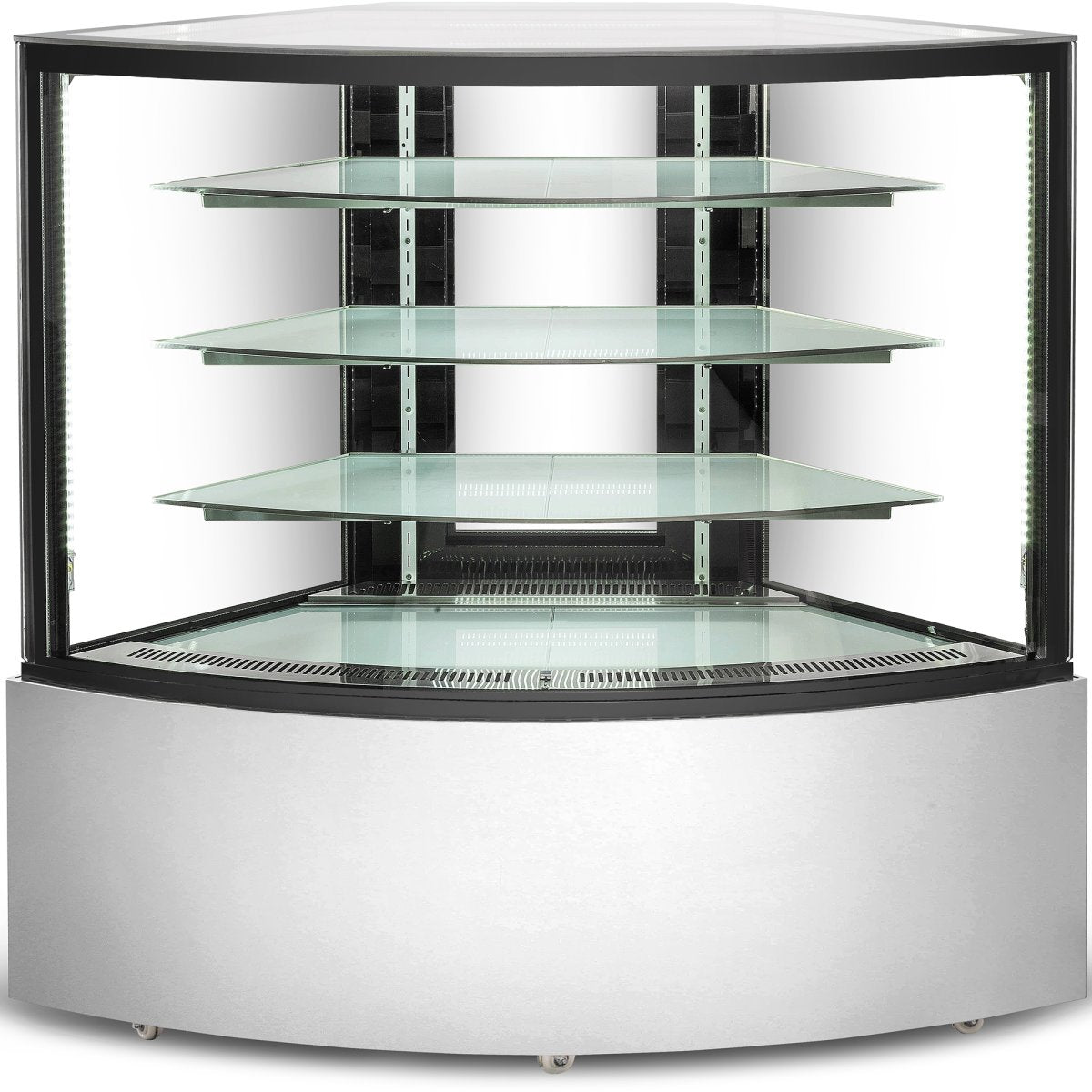 Cake Counter 1500mm Width 3 shelves Curved Glass Stainless Steel | CW3 ...