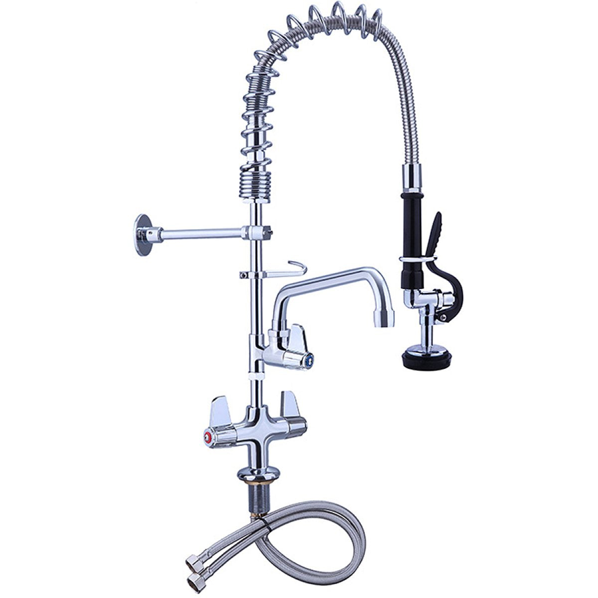 B GRADE Pre Rinse Spray Unit with Swing faucet Deck mount Double inlet ...