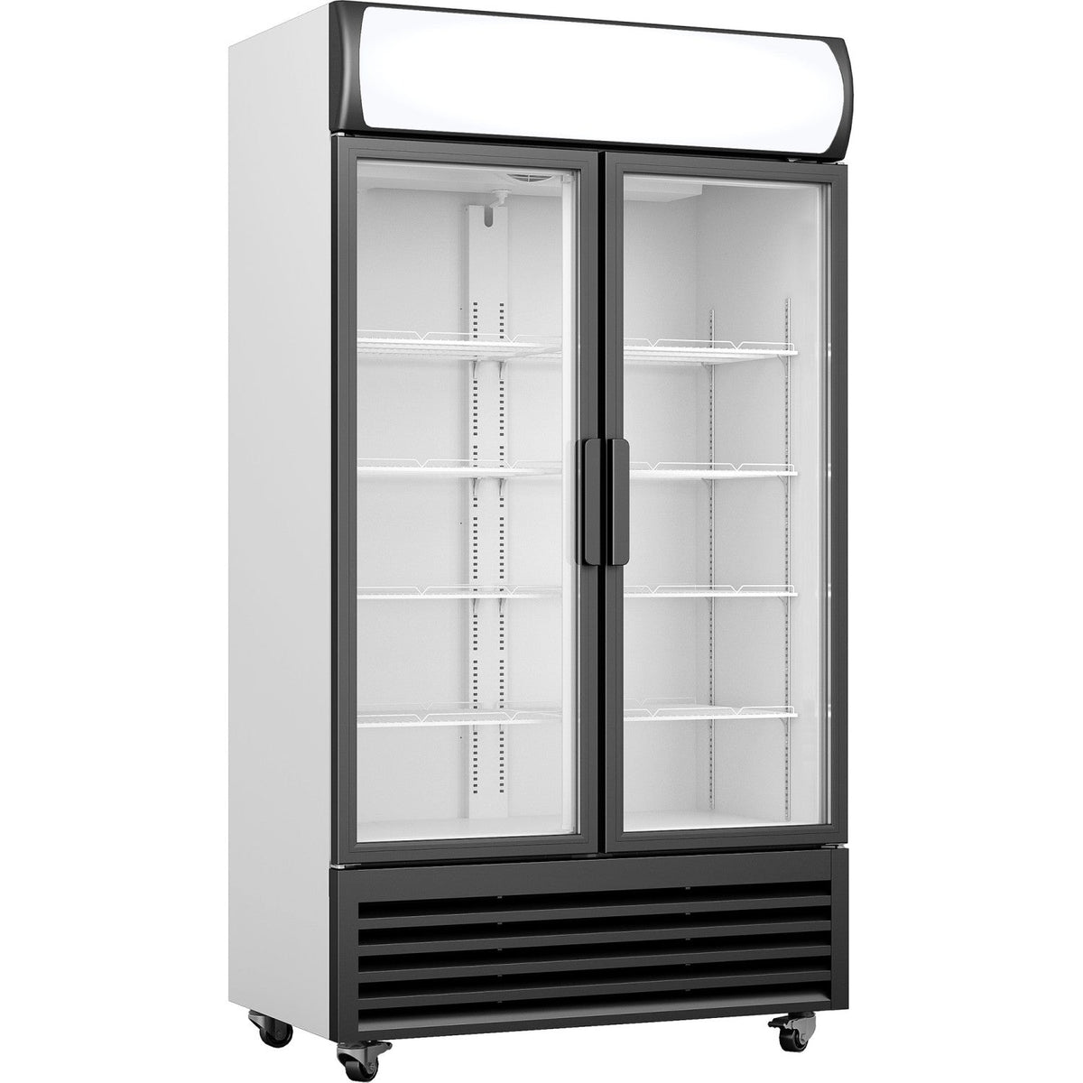 Commercial Display Refrigerator With Double Hinged Glass Door & Ca ...