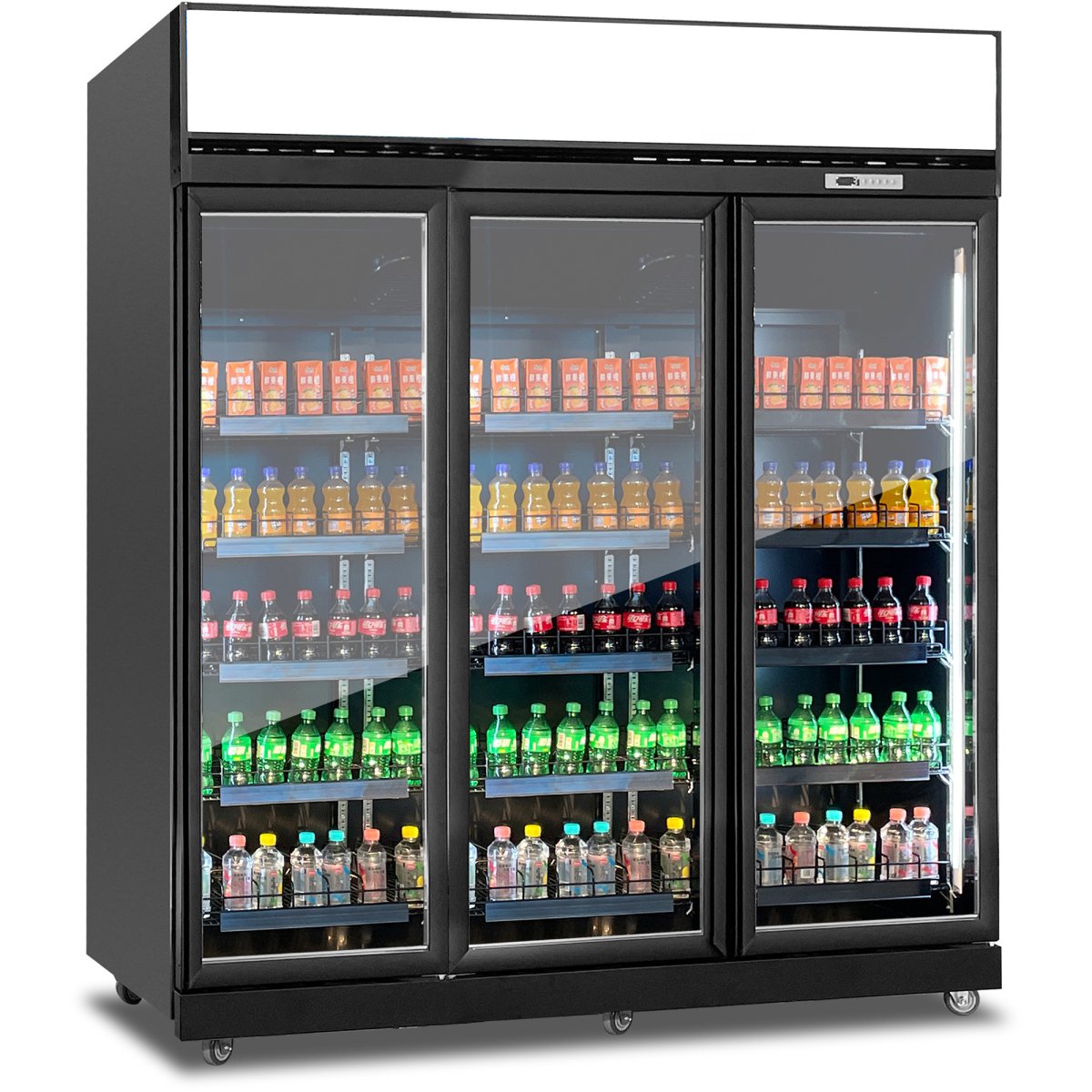 Commercial Display Refrigerator With Triple Glass Door & Canopy 15 ...