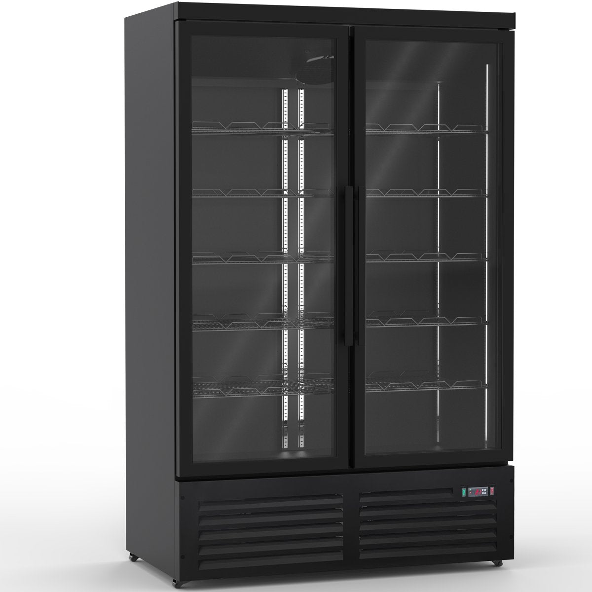 B GRADE Commercial Display Refrigerator with Double Glass door 1000 li ...