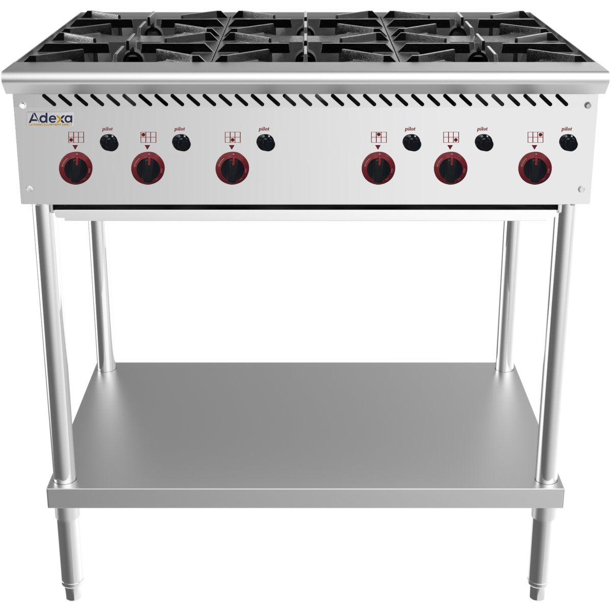 Commercial Gas Boiling Top 6 Burner Freestanding 915mm Width | Mgb36 M ...