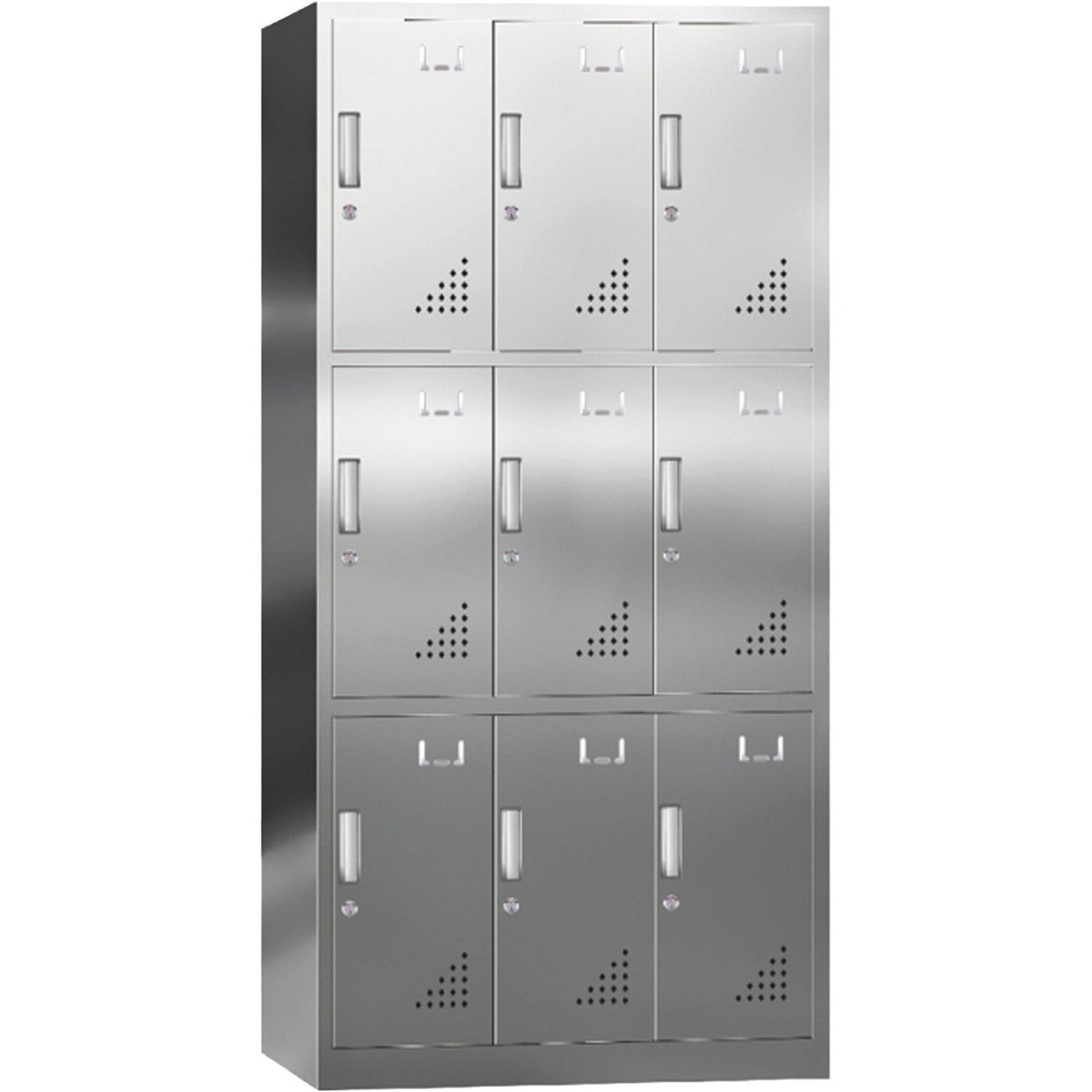 B Grade Commercial Stainless Steel 9 Door Locker 900x500x1800mm | Mysl ...