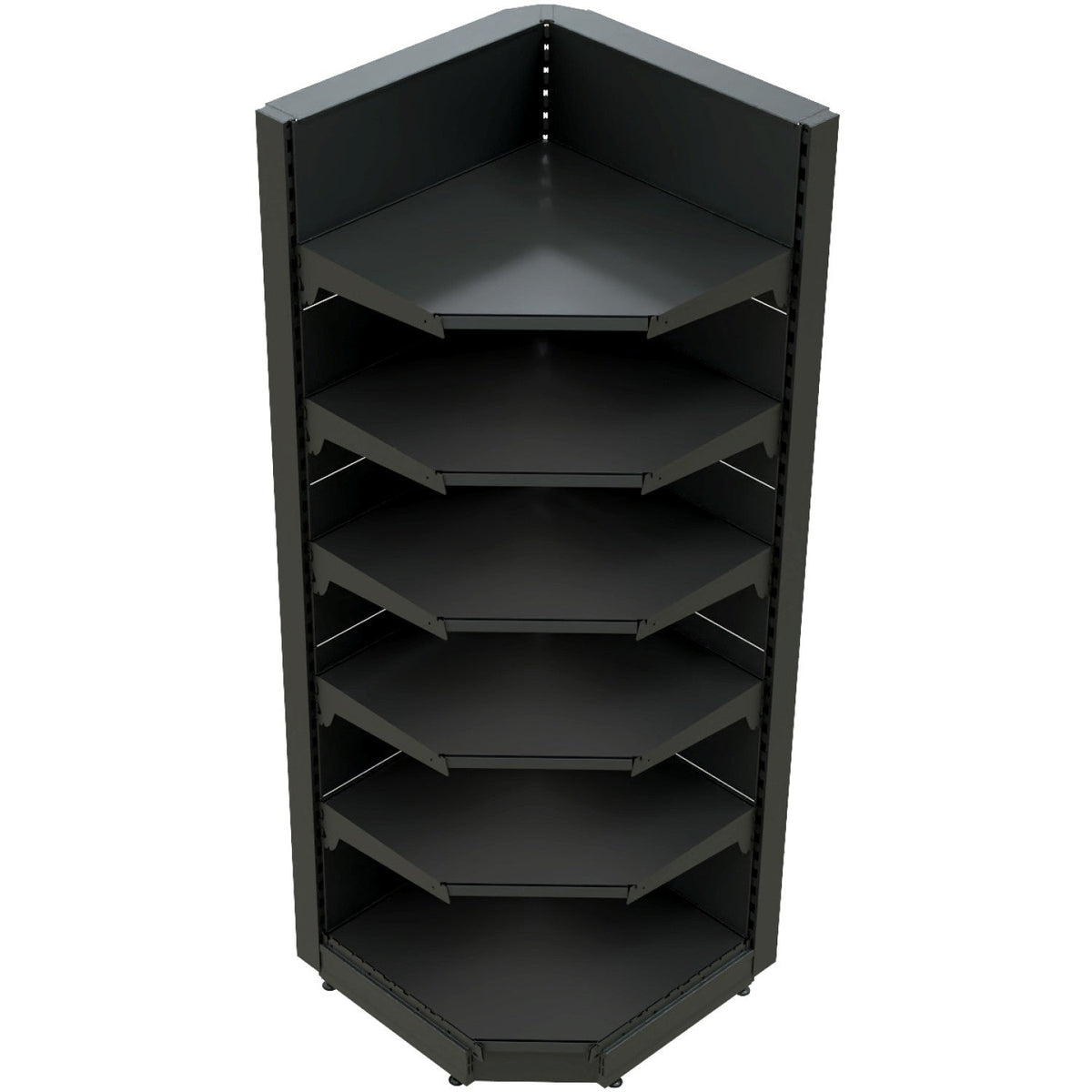 Retail Wall Shelving Corner Unit Black | Nsreu11 Blackcorner — Canmac ...