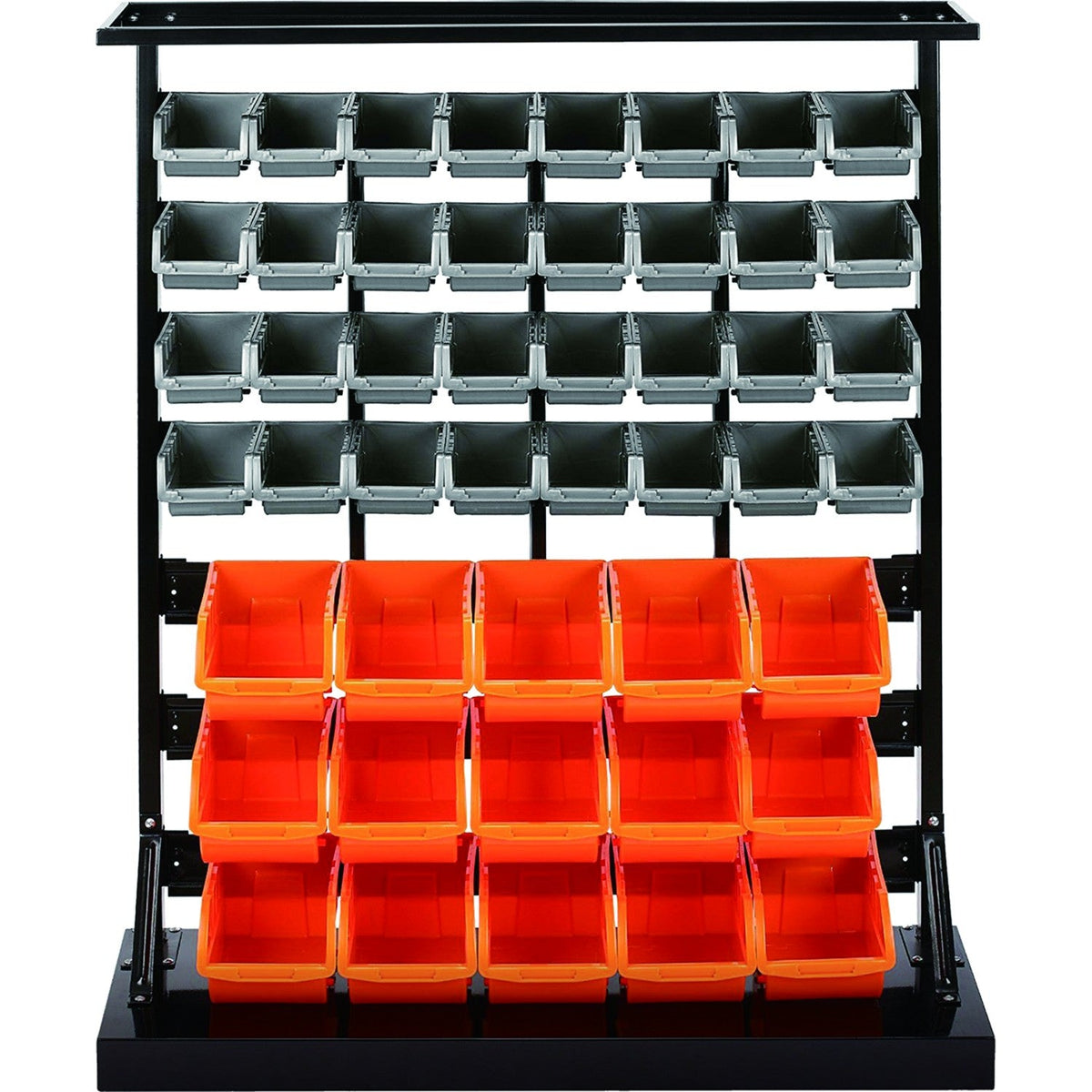 Professional Heavy Duty 7 Tier Steel Floor Standing Storage Bin Rack w ...