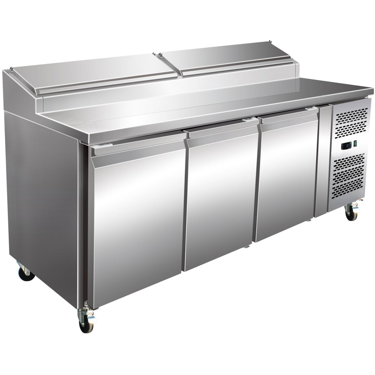 Preparation Counter 3 Doors 11x Gn1/3 2020x800x1085mm | Sh38 — Canmac ...