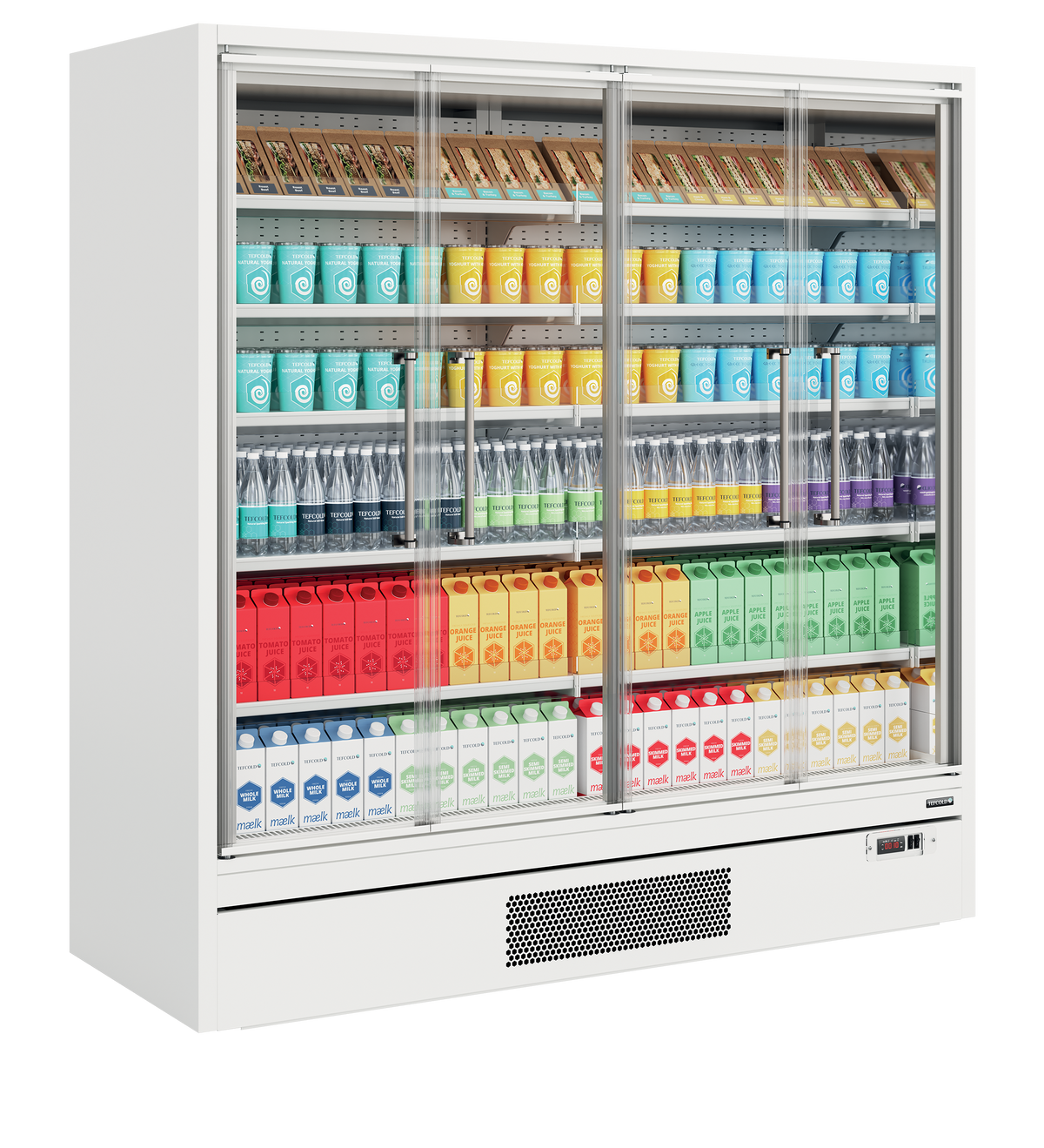 Tefcold Galaxy+ GP20FGD White Clear Door 5 Shelf Multideck - W1955mm ...