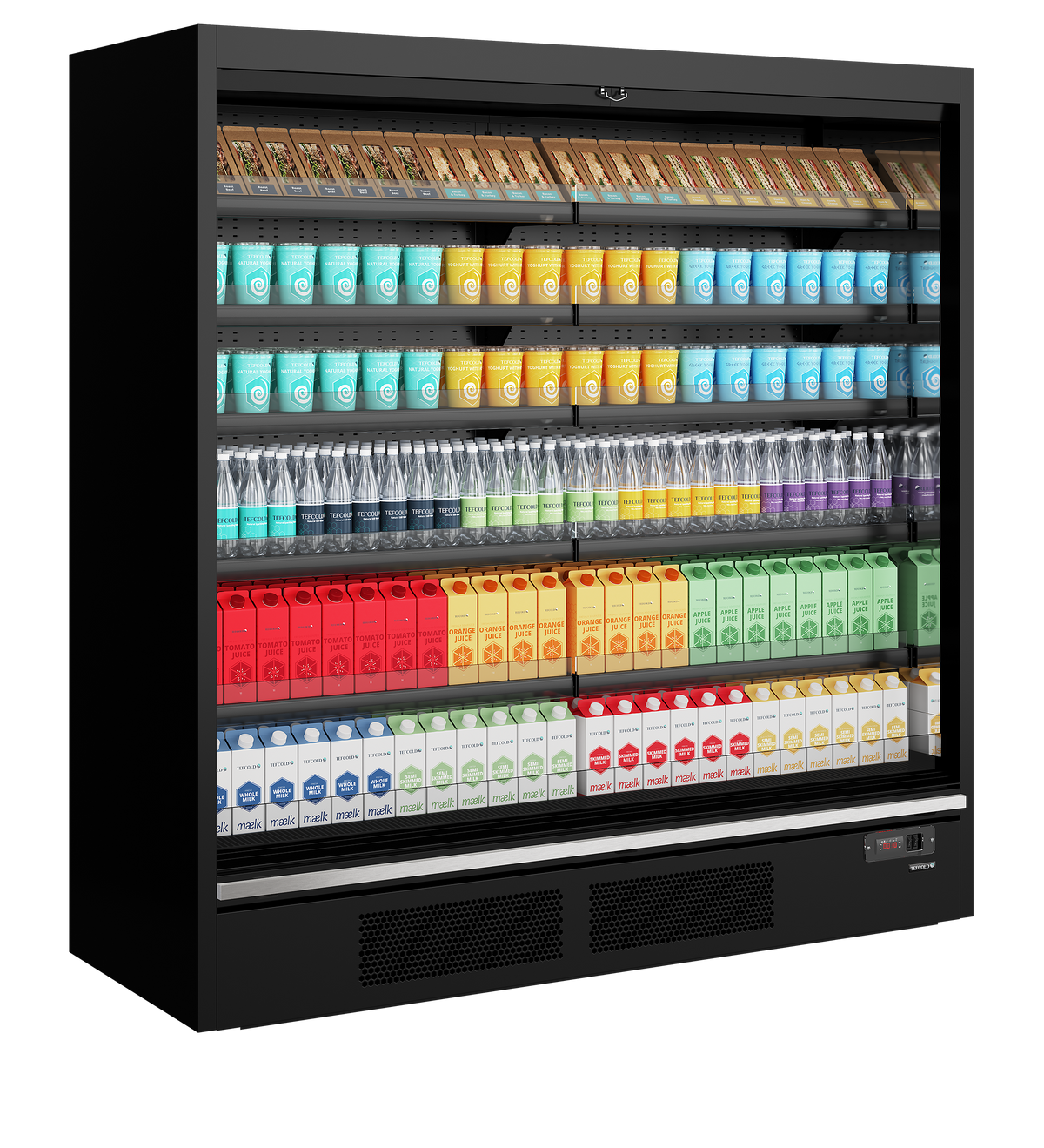 Tefcold Galaxy+ GP20 Black Slim, Open Front 6 Shelf Multideck - W1955m ...