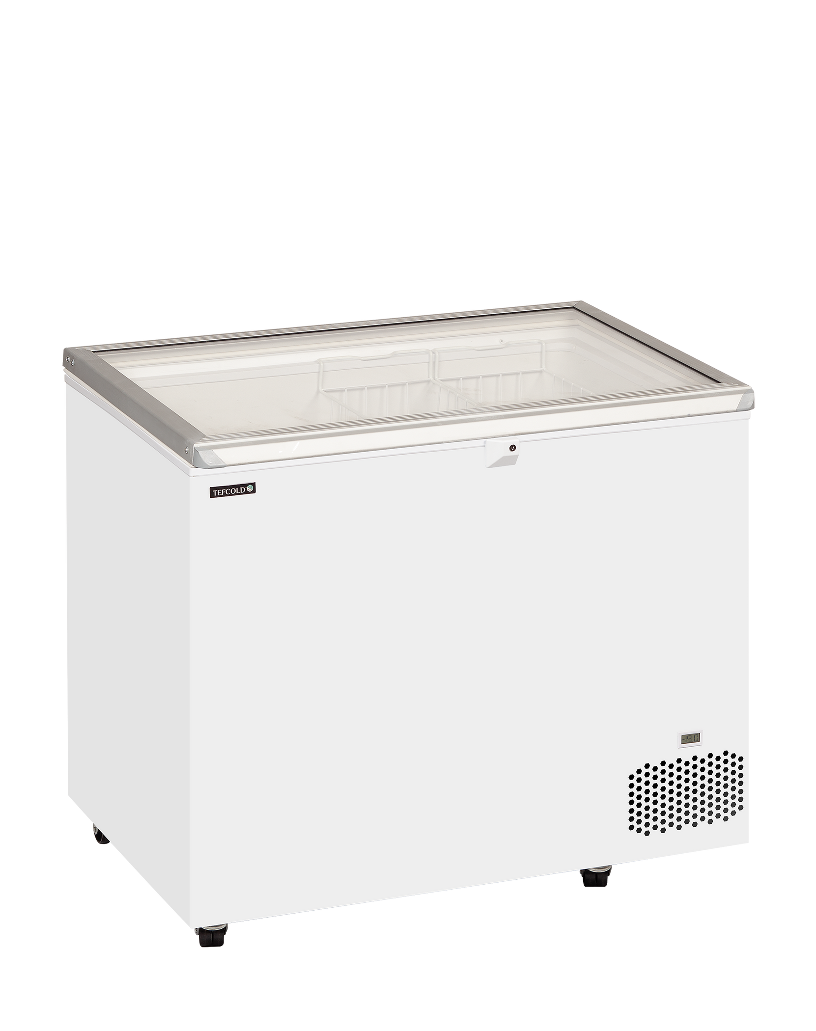 Tefcold ST300 261Ltr White Display Chest Freezer With Glass Lid ...