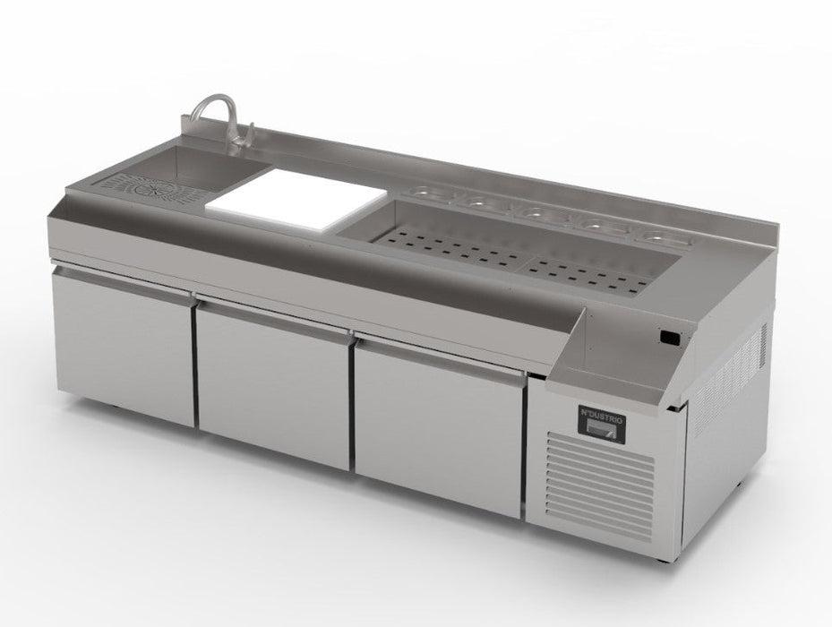 Commercial Stainless Steel Cocktail Units Bar Stations with Gastronorm ...