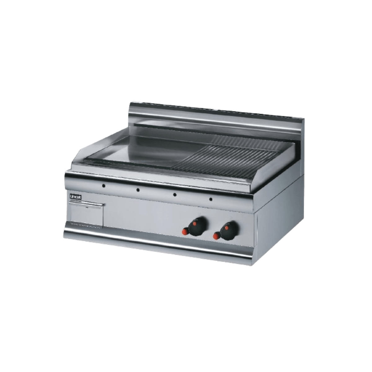 LINCAT Silverlink 600 Steel Half Ribbed Gas Griddle GS7/R — Canmac ...
