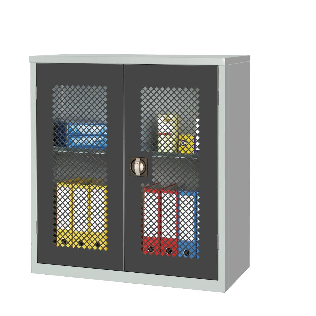 Small Mesh-Fronted Stock Control Cupboard Dark Grey — Canmac Catering ...